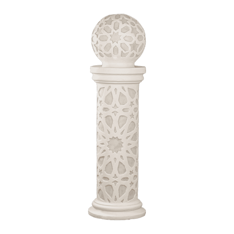 Green Yard » Fiberglass light round column Islamic patterns